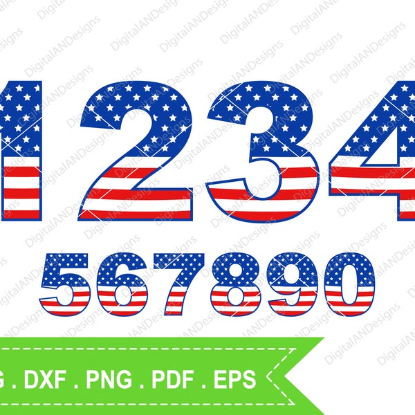 Cricut Patriotic Numbers - Etsy