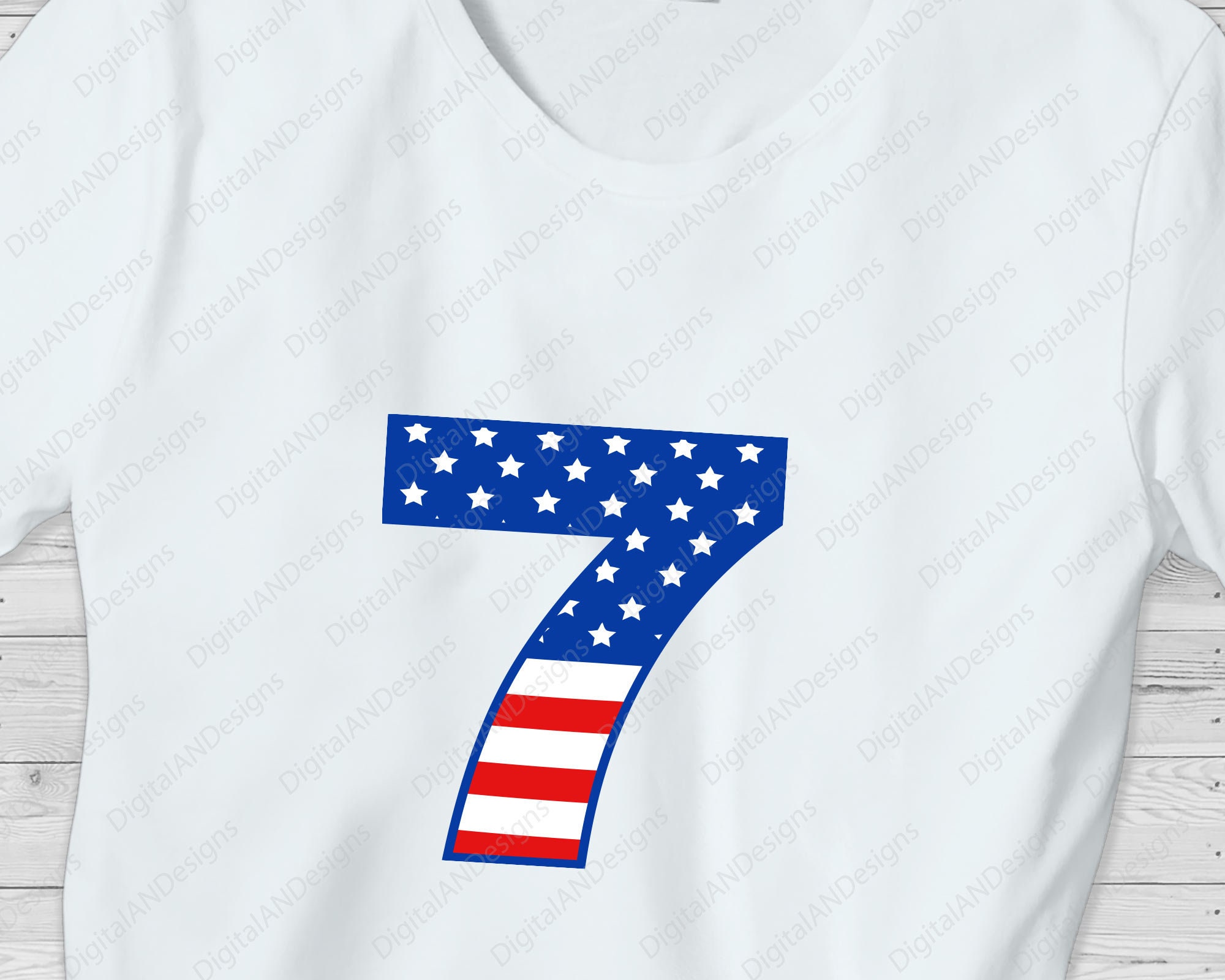 USA Flag Numbers Svg, America Patriotic 4th of July Independence ...