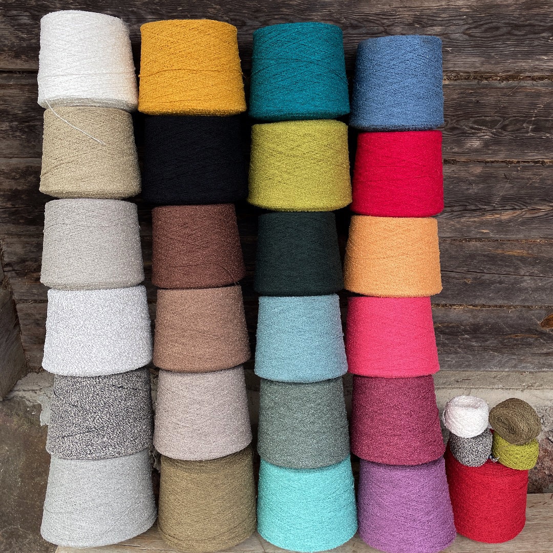100% Linen Boucle Yarns 50gr, Flax Yarns, Natural Linen Yarns, Organic ...