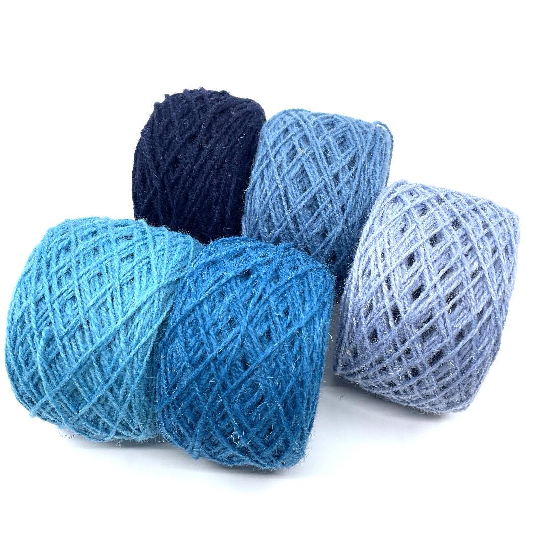 100% Sheep Wool, Blue Shades, 100gr - Etsy