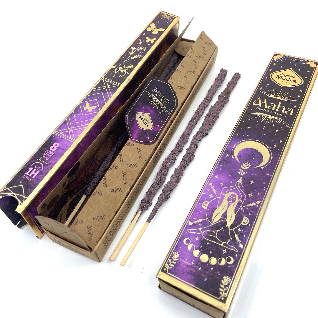Purple Sparkle Incense Sagrada Madre Maha Rose Petals - Etsy