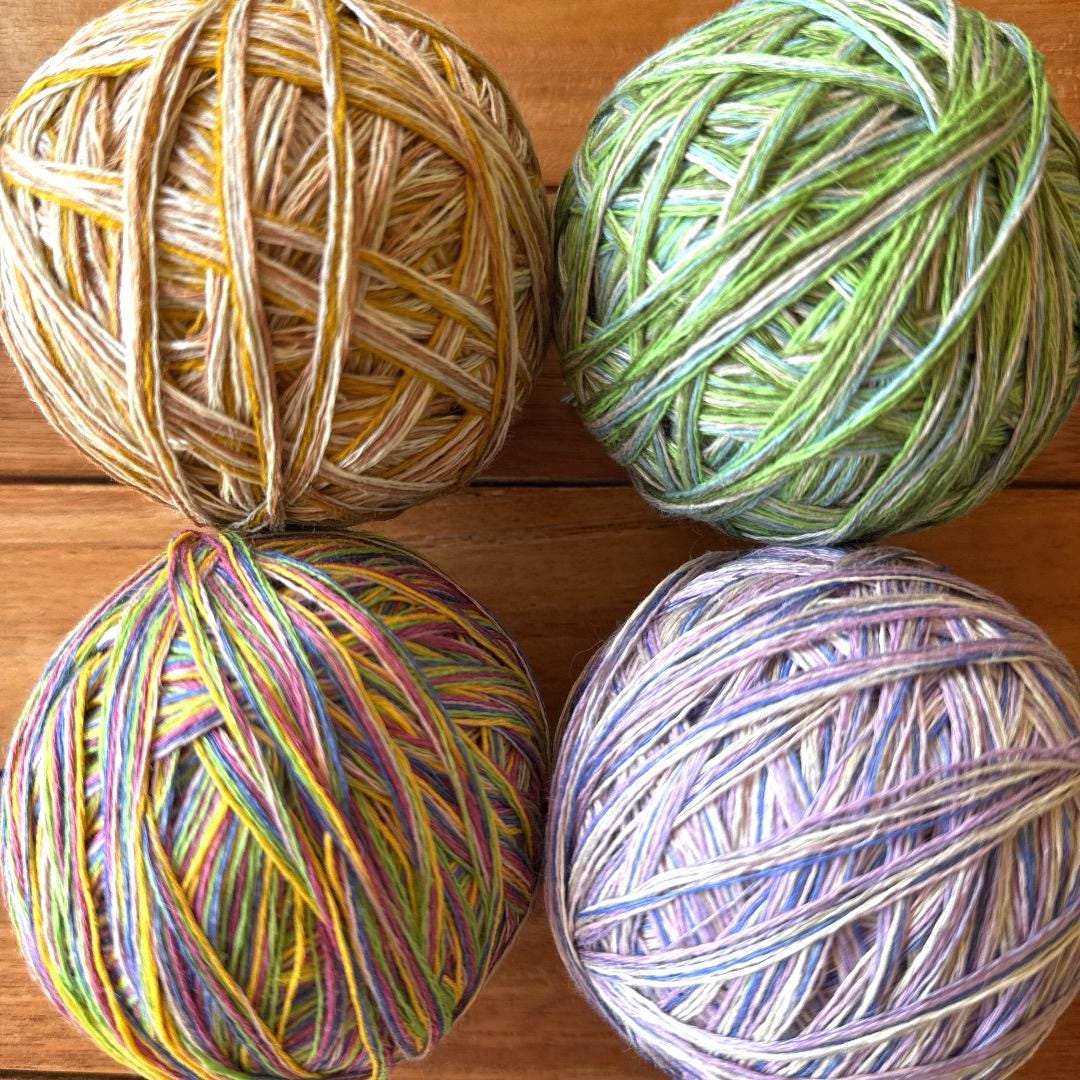 100% Thick Linen Yarns, Multicolour, Solid Colour - Etsy