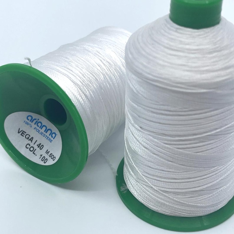 Arianna VEGA Italian Yarns for Tatting (frivolite Technique), Polyester Yarn for Jewellery ...