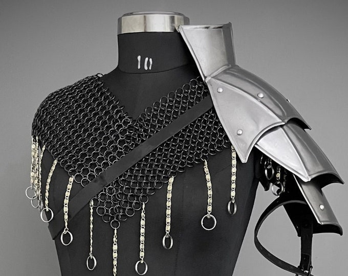 Medieval Knight Shoulder & Bracer Armor,chainmail Top Armor,larp Armor ...