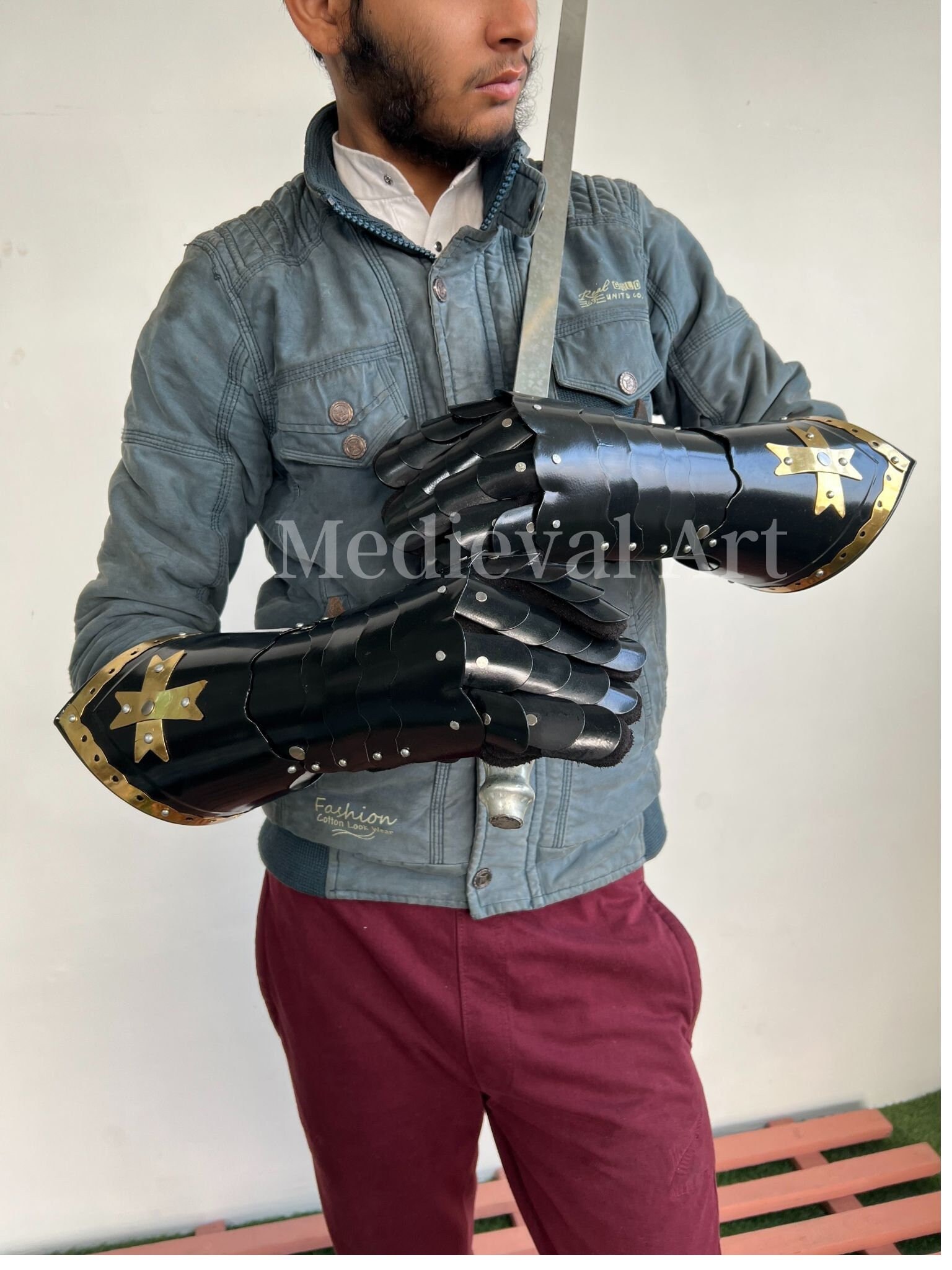Medieval Knight Gauntlet, Larp Armor, Antique Gloves, Armor, Cospaly ...