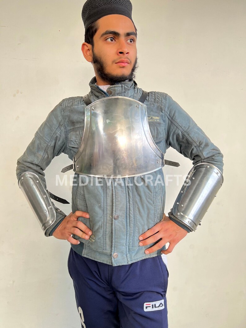 Medieval Knight Chest Armor Bracers Armor Larp Armor Sca - Etsy