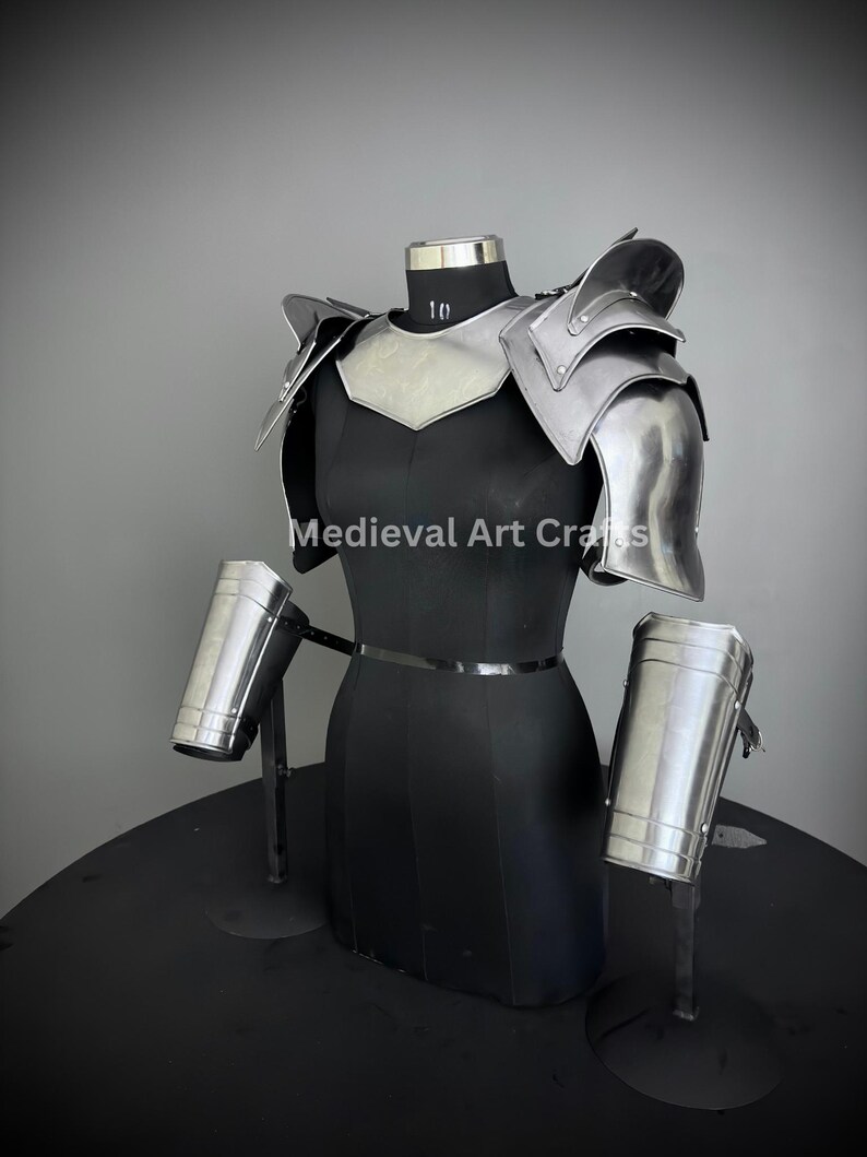 Medieval Knight Pouldron Gorget Armor, Bracers Armor, Larp Armor ... Medieval Knight Pouldron Gorget Armor, Bracers Armor, Larp Armor ...