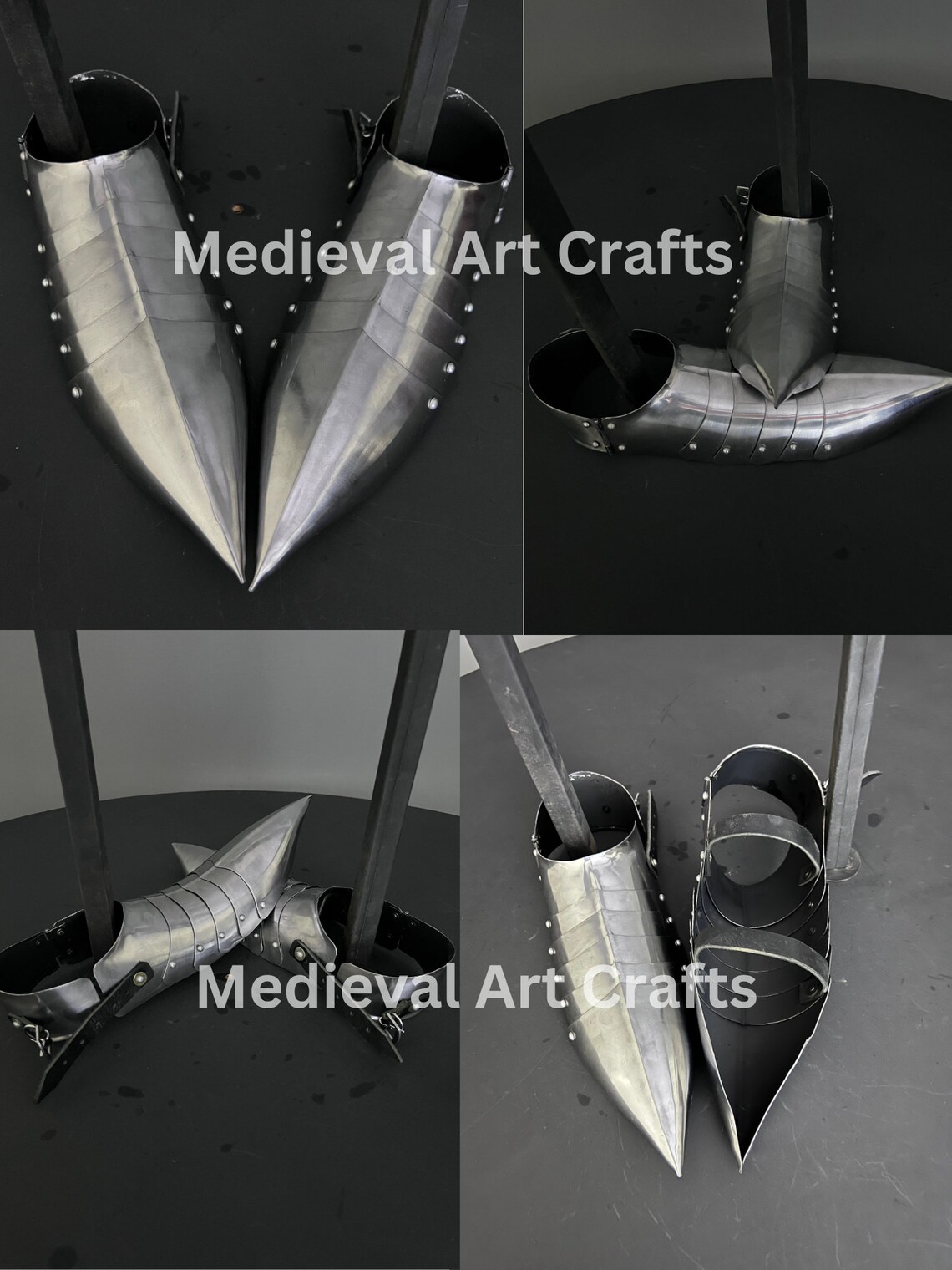 Medieval Knight Leg Guard, Sabaton Armor, Larp Armor, Cosplay Armor ...