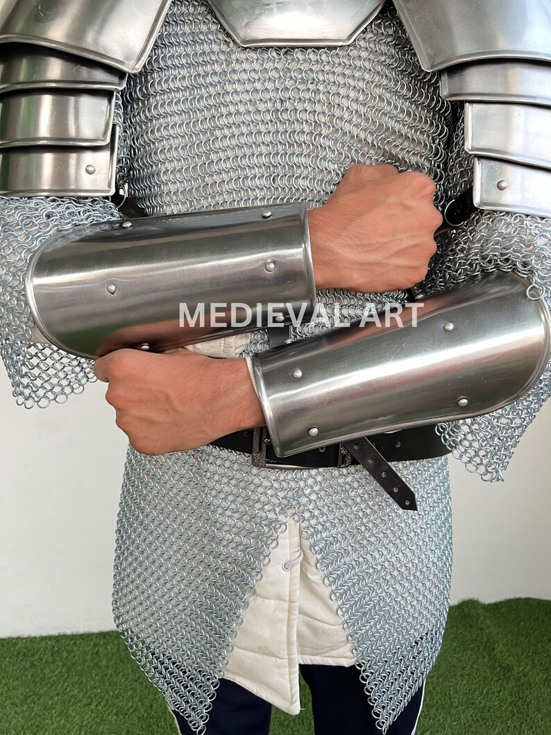 Medieval Pouldron Gorget Armor, Bracers Armor, Larp Armor, Cosplay ...