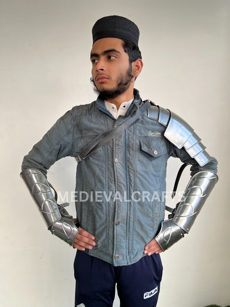Medieval Knight Shoulder Armor, Bracers Armor, Larp Armor,fantasy Armor ...