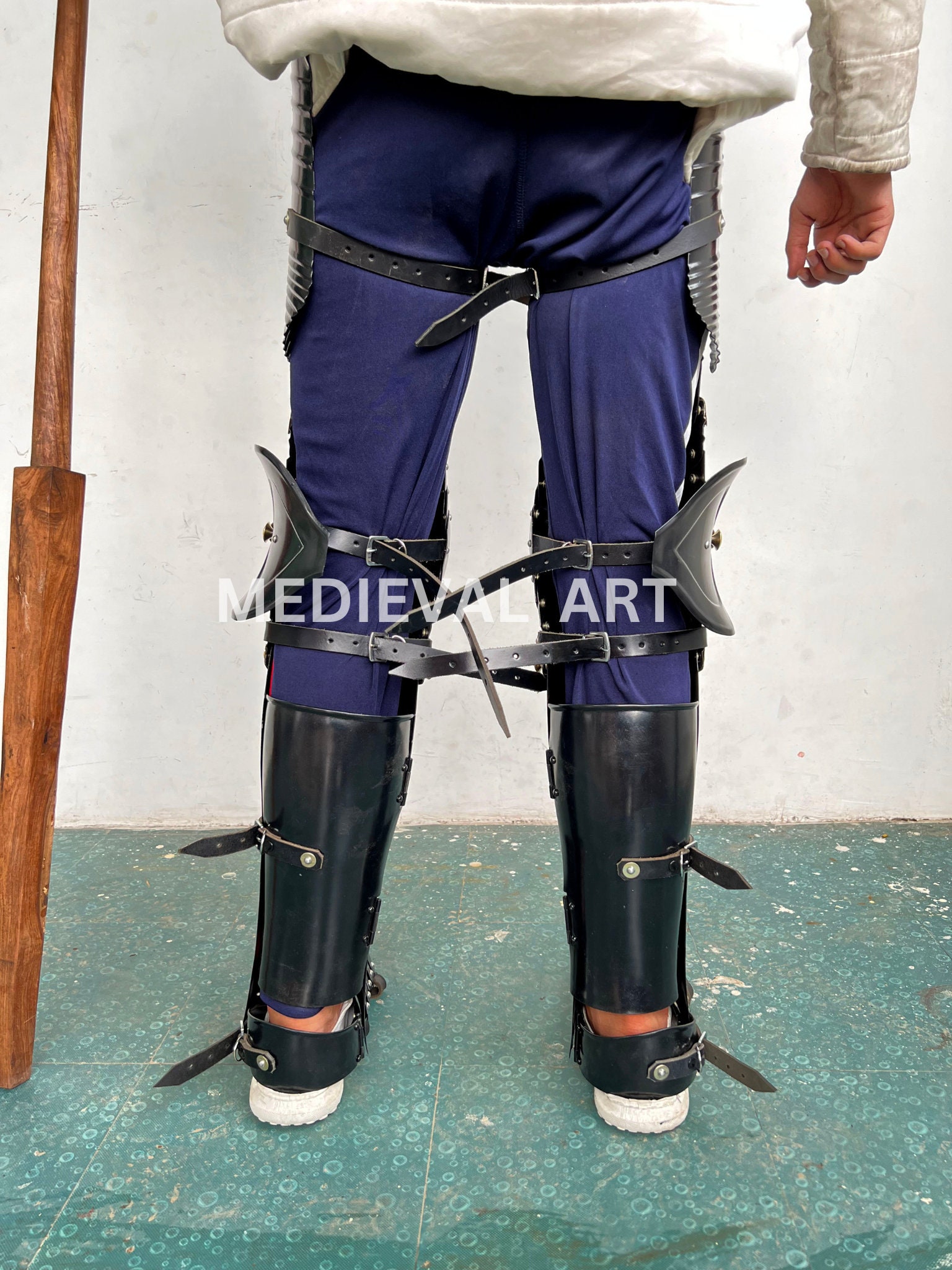 Medieval Knight Leg Guard Armor, Sabatone Armor, Larp Armor, Functional ...