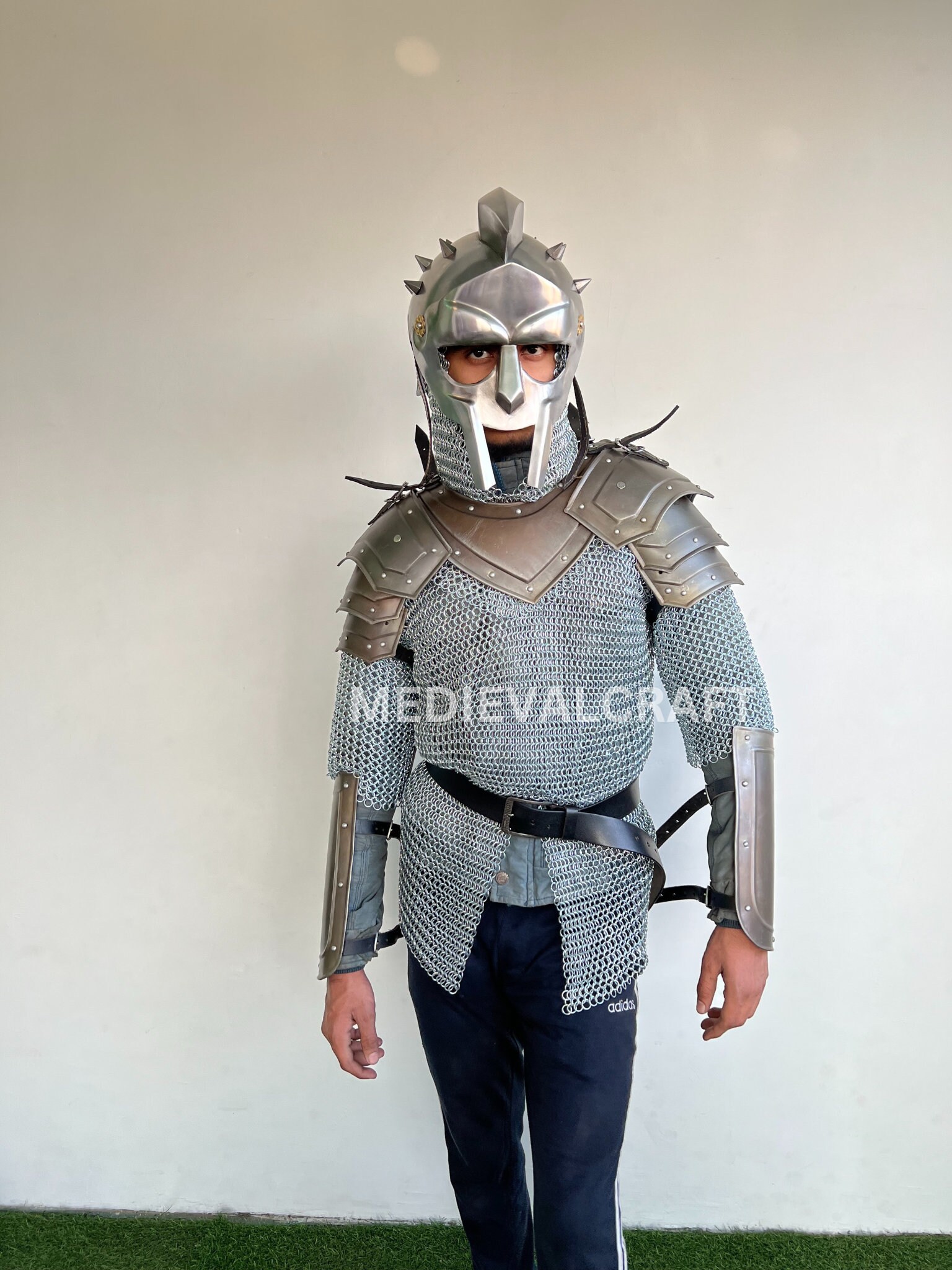 Medieval Gladiator Maximus Helmet, Knight Spartan Helmet, Larp Helmet ...