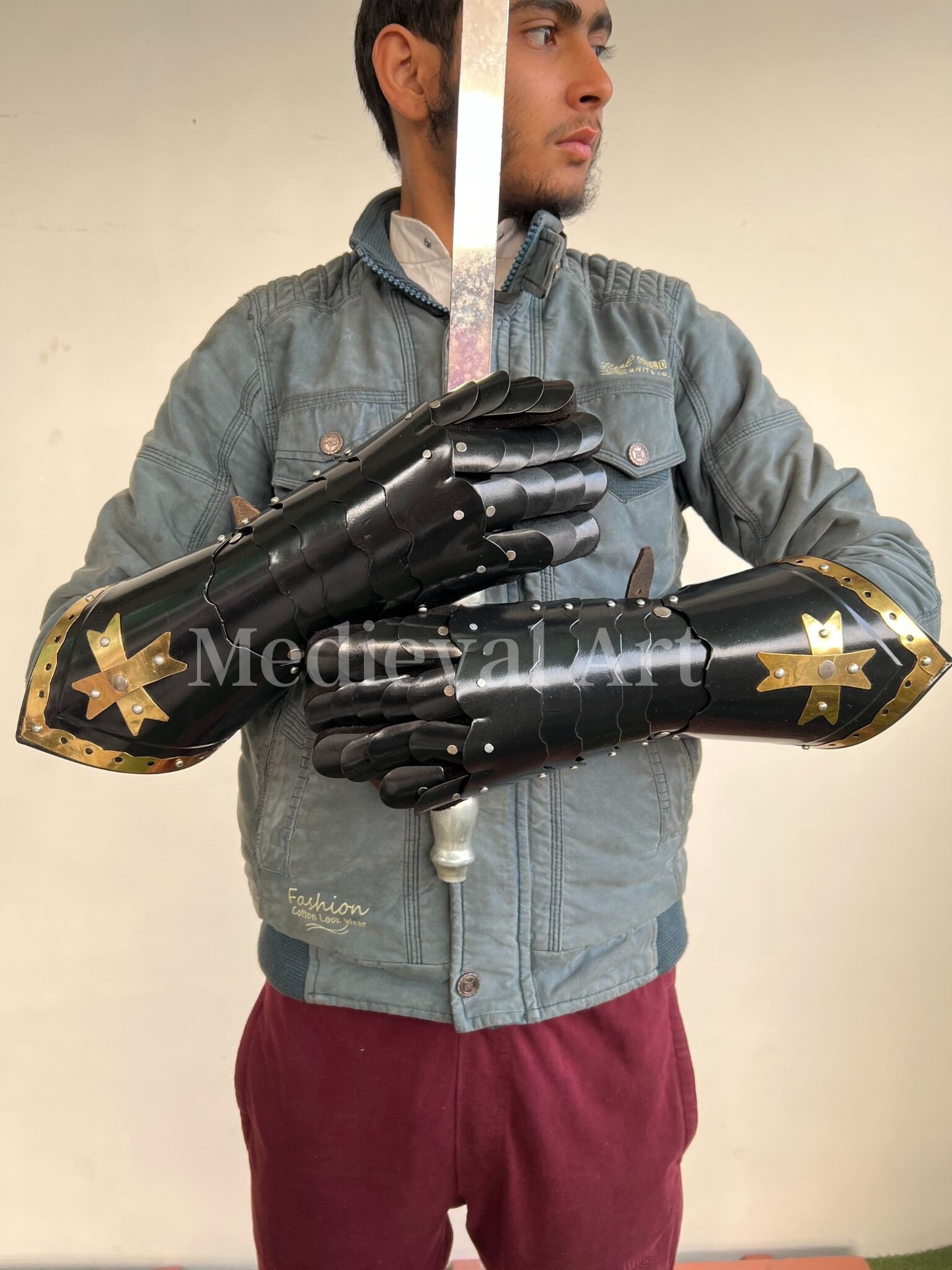 Medieval Knight Gauntlet, Larp Armor, Antique Gloves, Armor, Cospaly ...