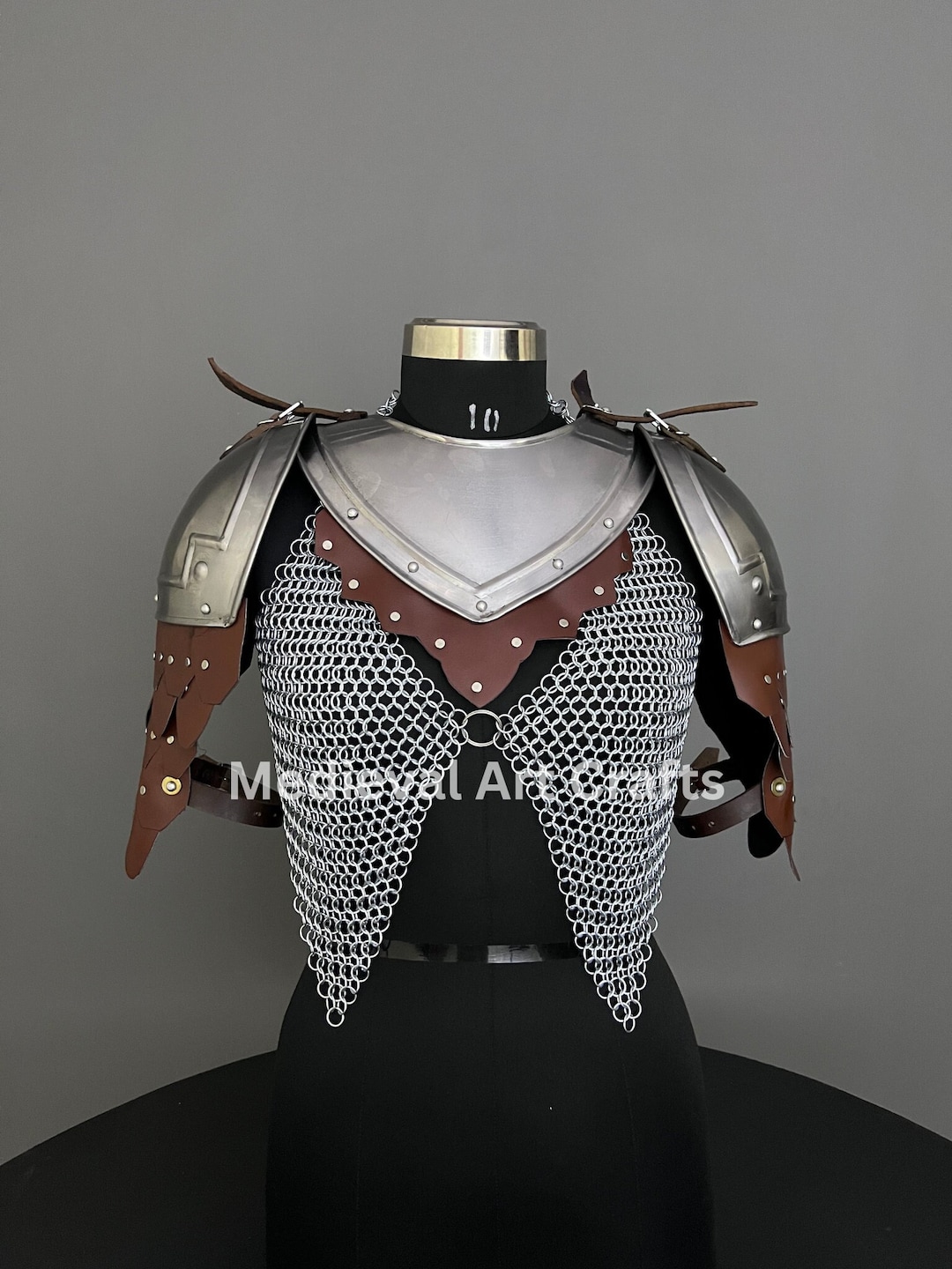 Medieval Knight Pouldron Gorget Armor, Bracers Armor, Chainmail Armor ...