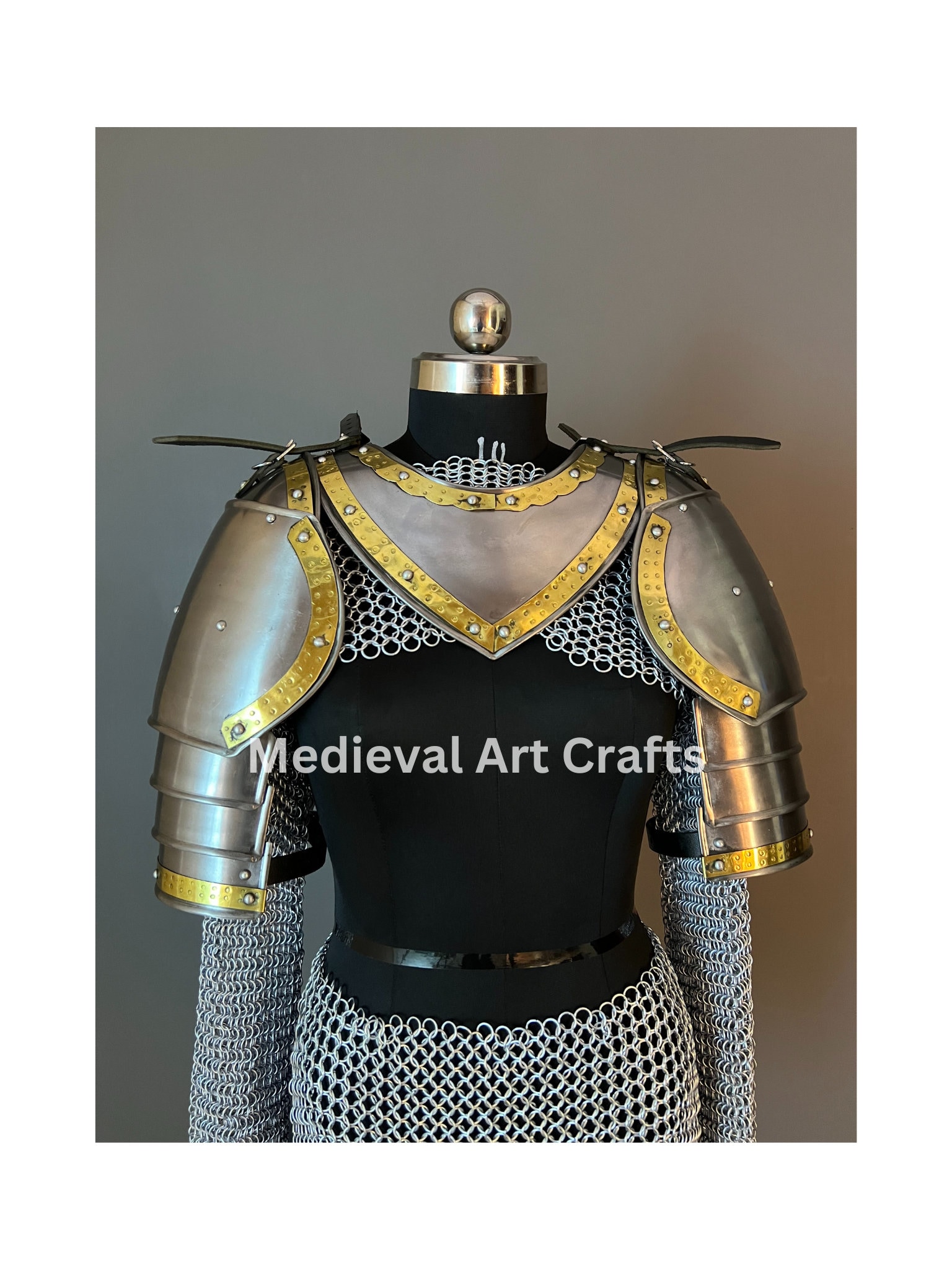 Medieval Hussar Gorget Pouldron Armor, Chainmail Armor, Larp Armor ...