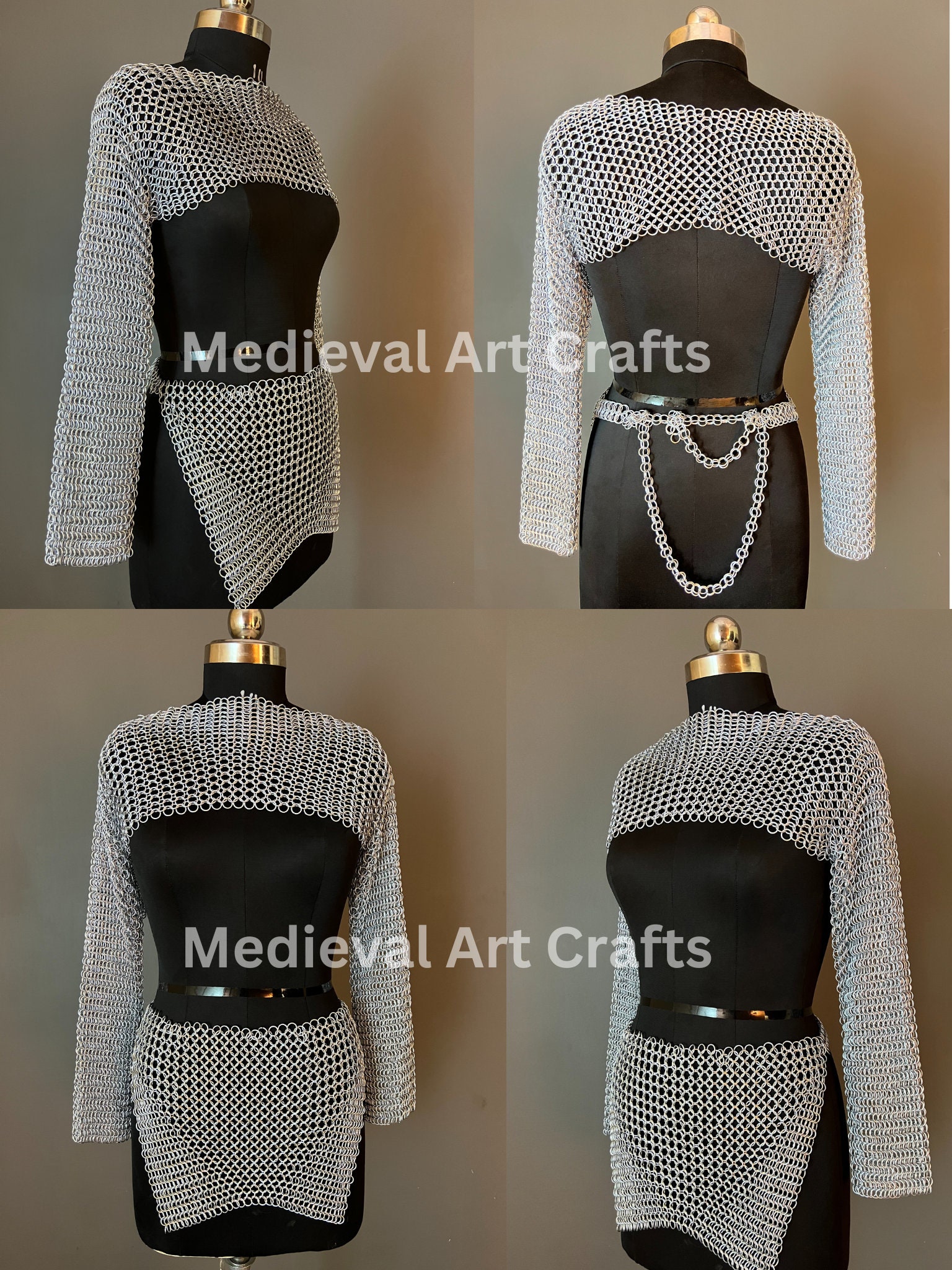 Medieval Hussar Gorget Pouldron Armor, Chainmail Armor, Larp Armor ...