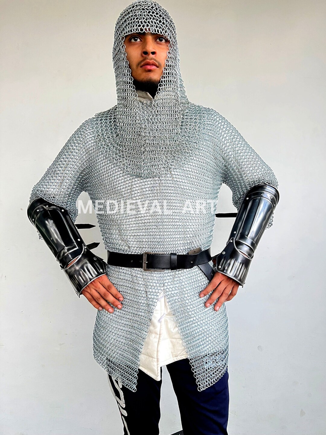 Medieval Knight Leg Armor, Bracers Armor, Larp Armor, Fantasy Armor ...