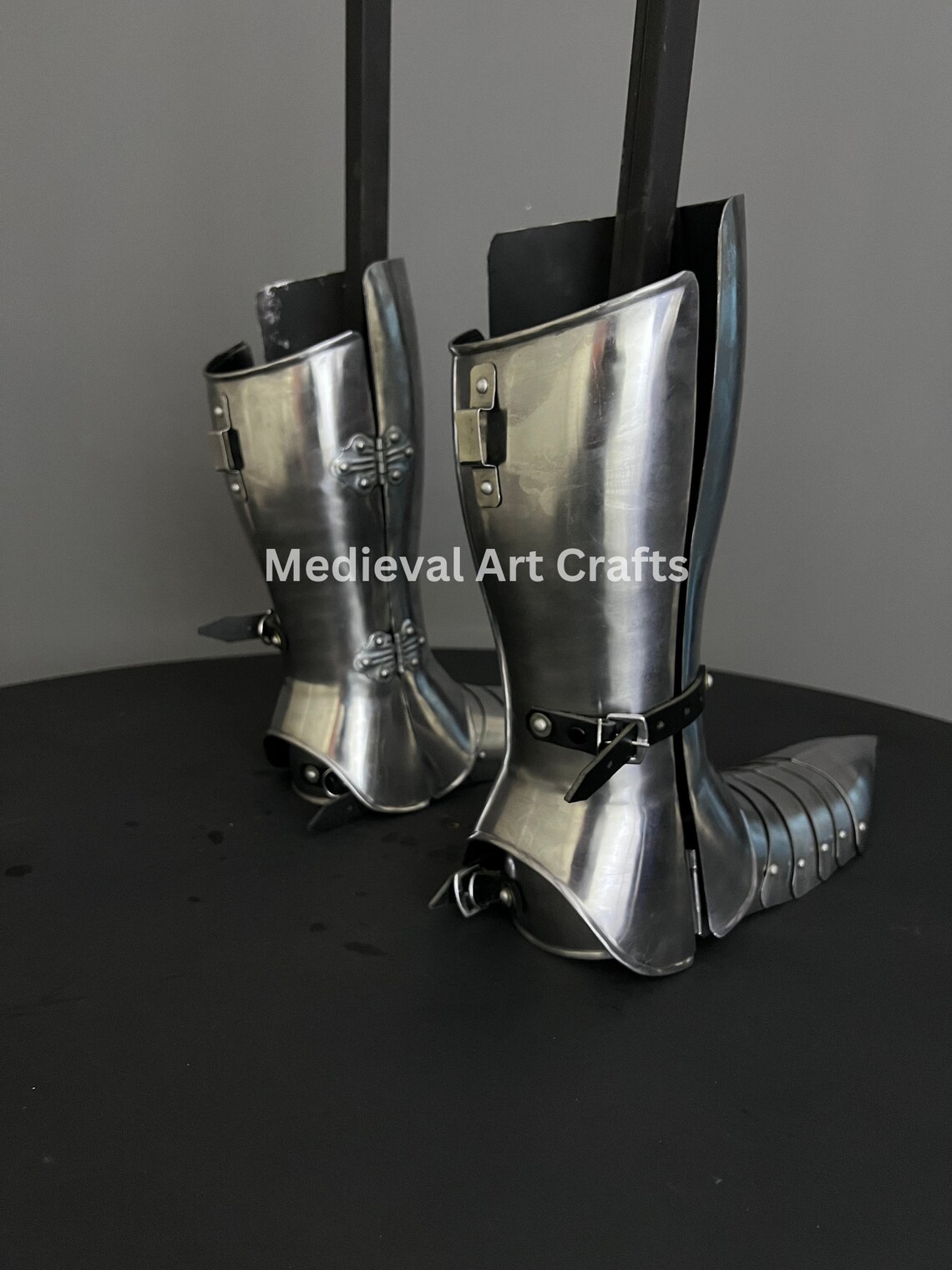 Medieval Knight Leg Guard, Sabaton Armor, Larp Armor, Cosplay Armor ...