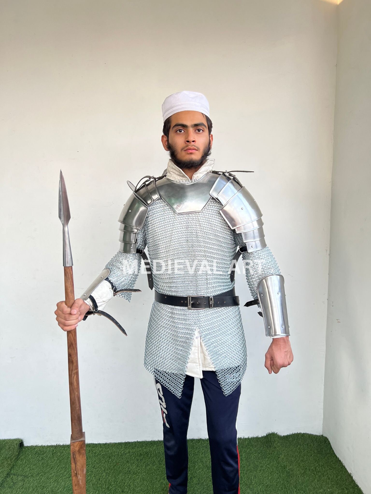 Medieval Pouldron Gorget Armor, Bracers Armor, Larp Armor, Cosplay ...