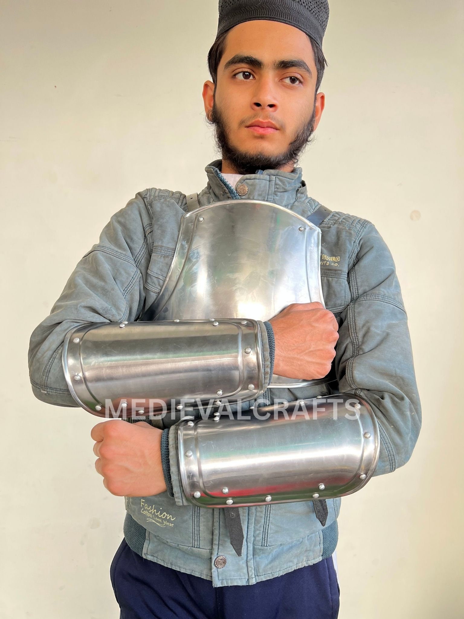 Medieval Knight Chest Armor Bracers Armor Larp Armor Sca - Etsy