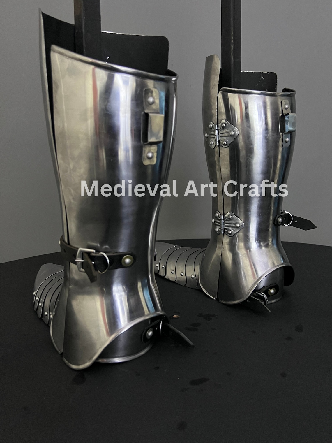 Medieval Knight Leg Guard, Sabaton Armor, Larp Armor, Cosplay Armor ...