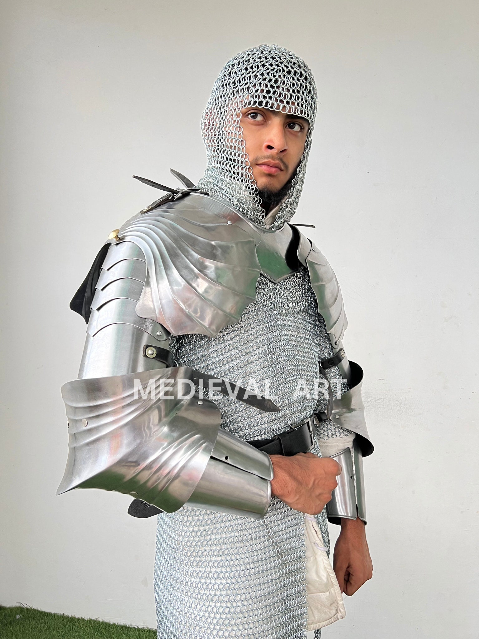 Medieval Gorget Armor Full Arm Guards Armor Larp Armor - Etsy
