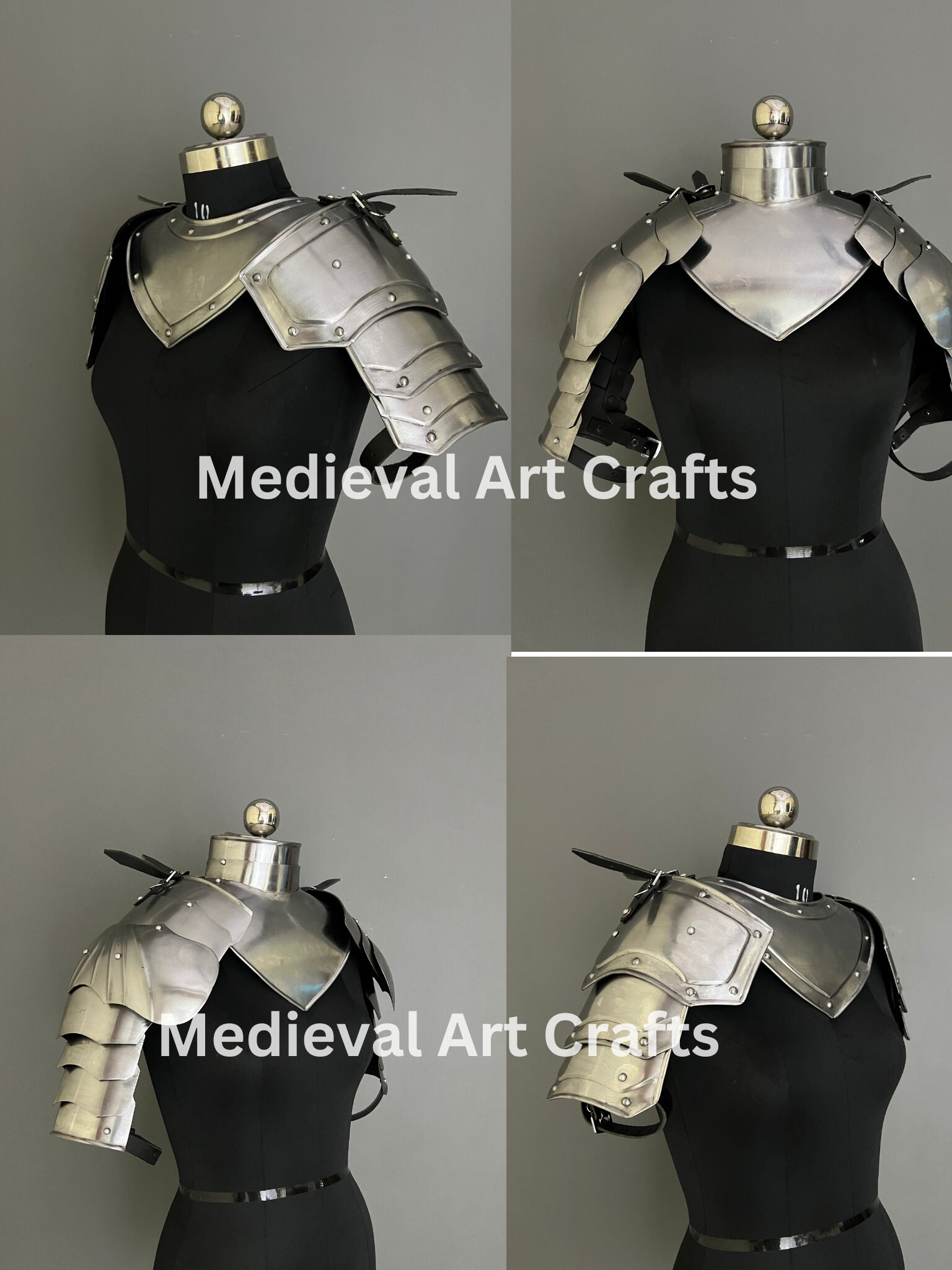 Knight Brave Female Armor, Gorget Pouldron Armor, Chaianmail Armor ...
