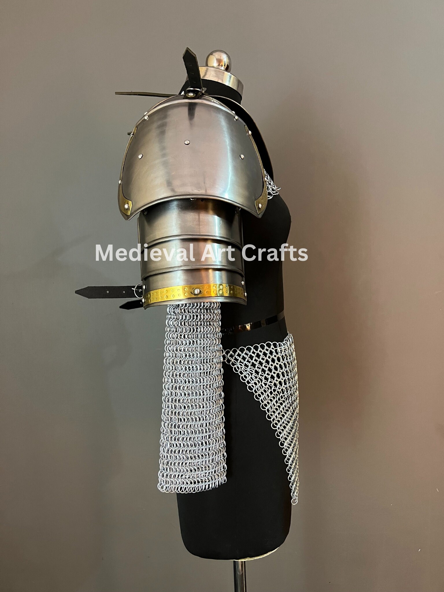 Medieval Hussar Gorget Pouldron Armor, Chainmail Armor, Larp Armor ...