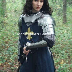 Knight Brave Female Armor, Gorget Pouldron Bracer Armor, Cosplay Armor ...