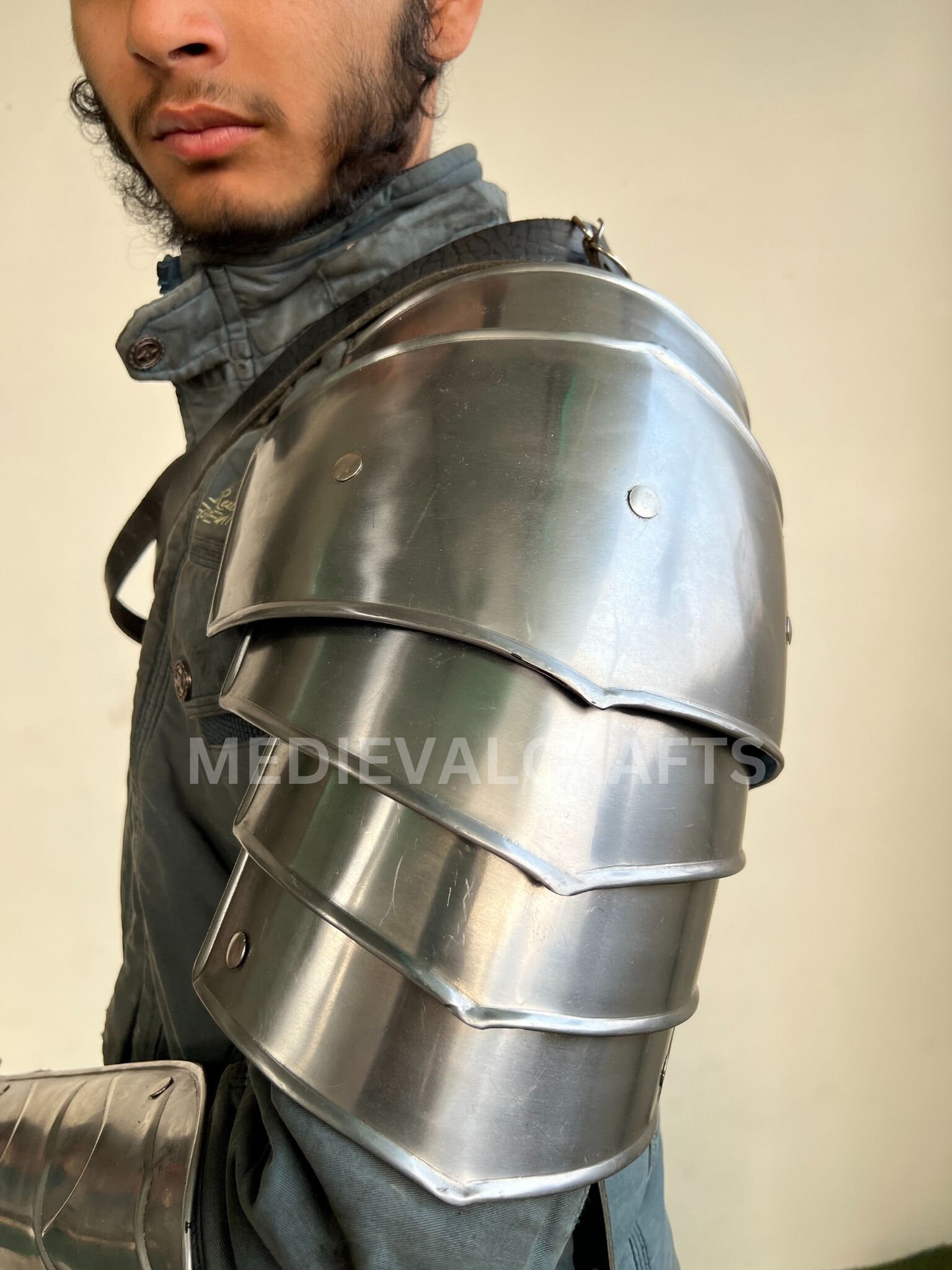 Medieval Knight Shoulder Armor, Bracers Armor, Larp Armor,fantasy Armor ...