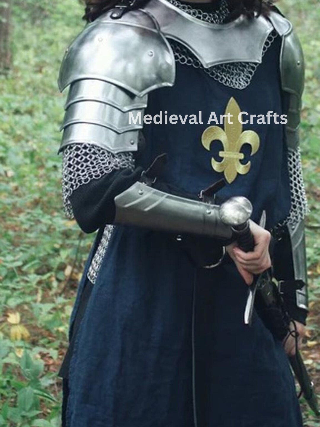 Knight Brave Female Armor, Gorget Pouldron Bracer Armor, Cosplay Armor ...