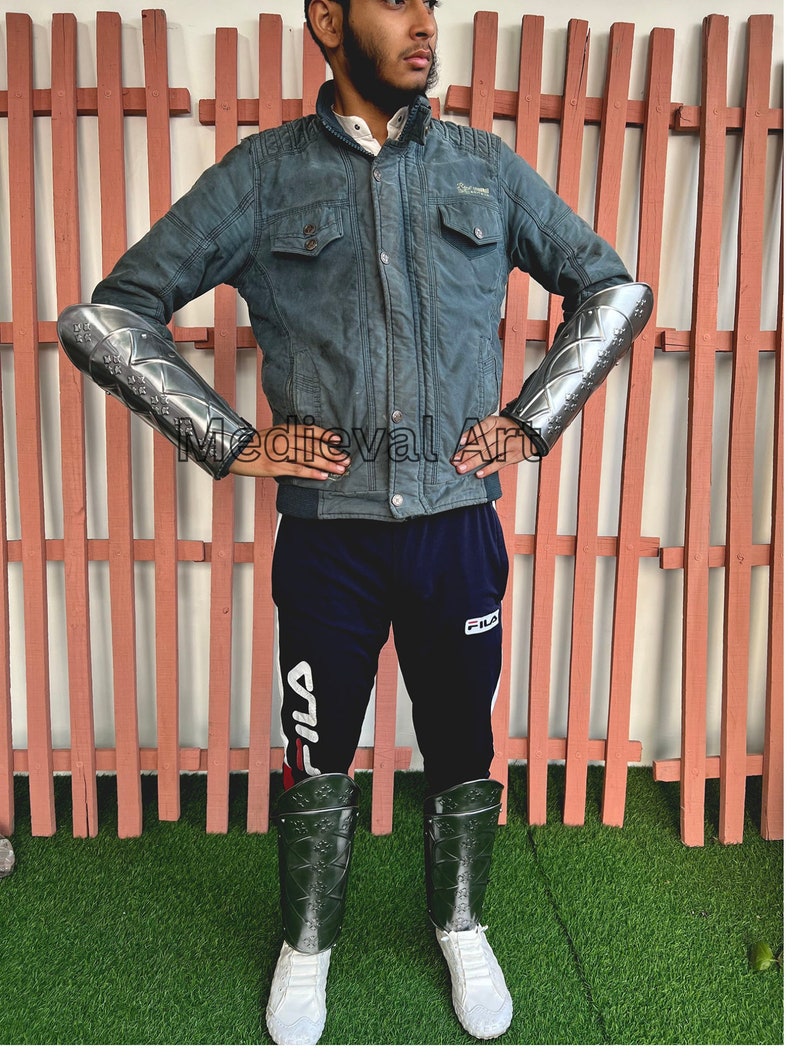 Medieval Greek Leg Guard Bracers Armor Larp Armor Cosplay - Etsy