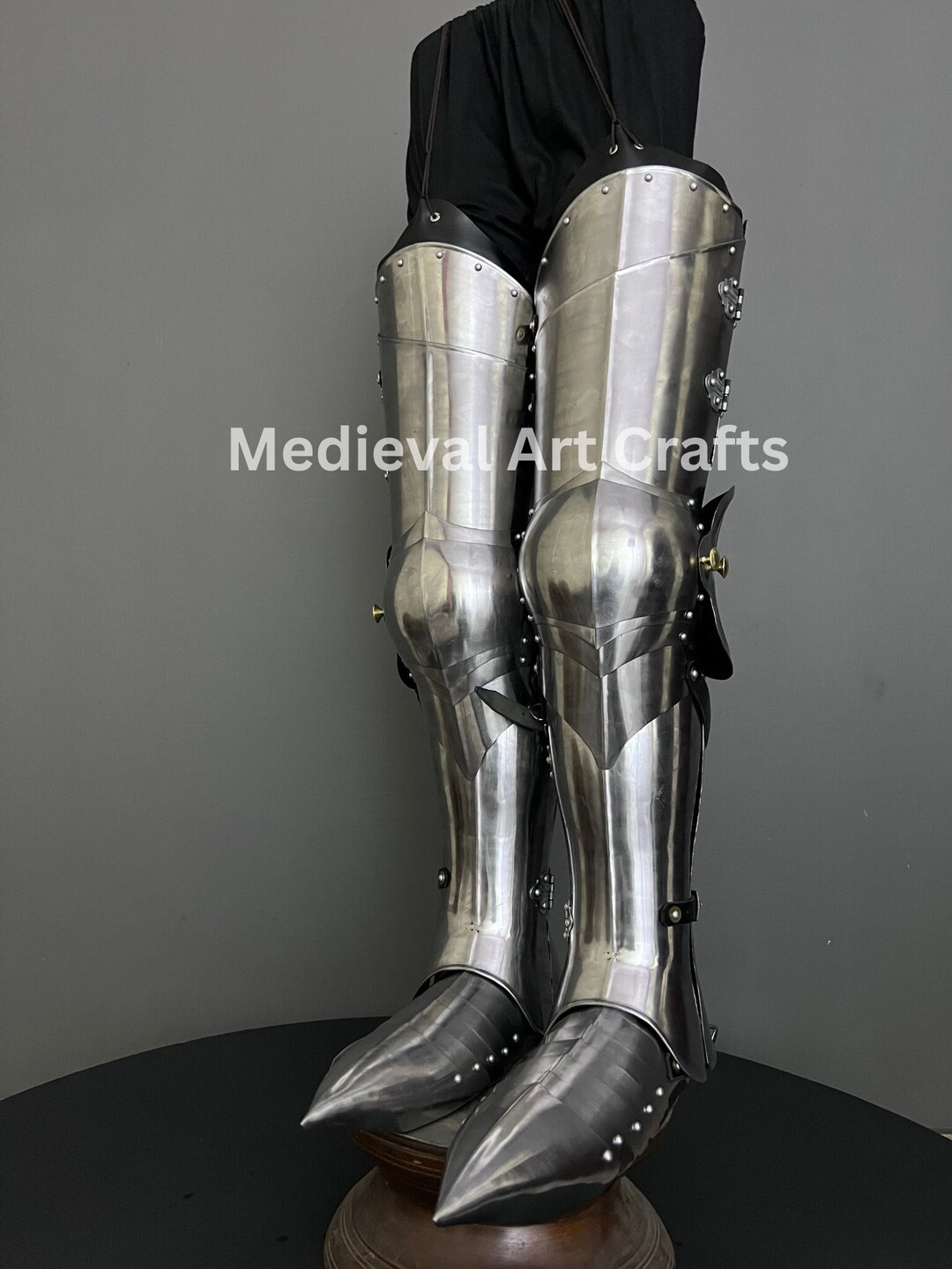 Medieval Knight Leg Guard Armor, Sabatone Armor, Larp Armor, Functional ...