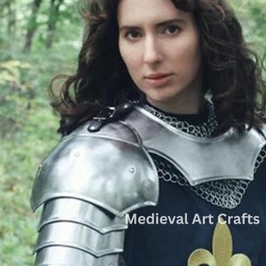 Knight Brave Female Armor, Gorget Pouldron Bracer Armor, Cosplay Armor ...