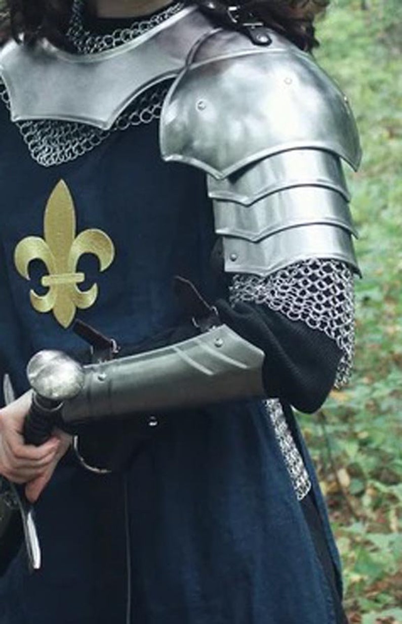 Knight Brave Female Armor Gorget Pouldron Bracer Armor - Etsy