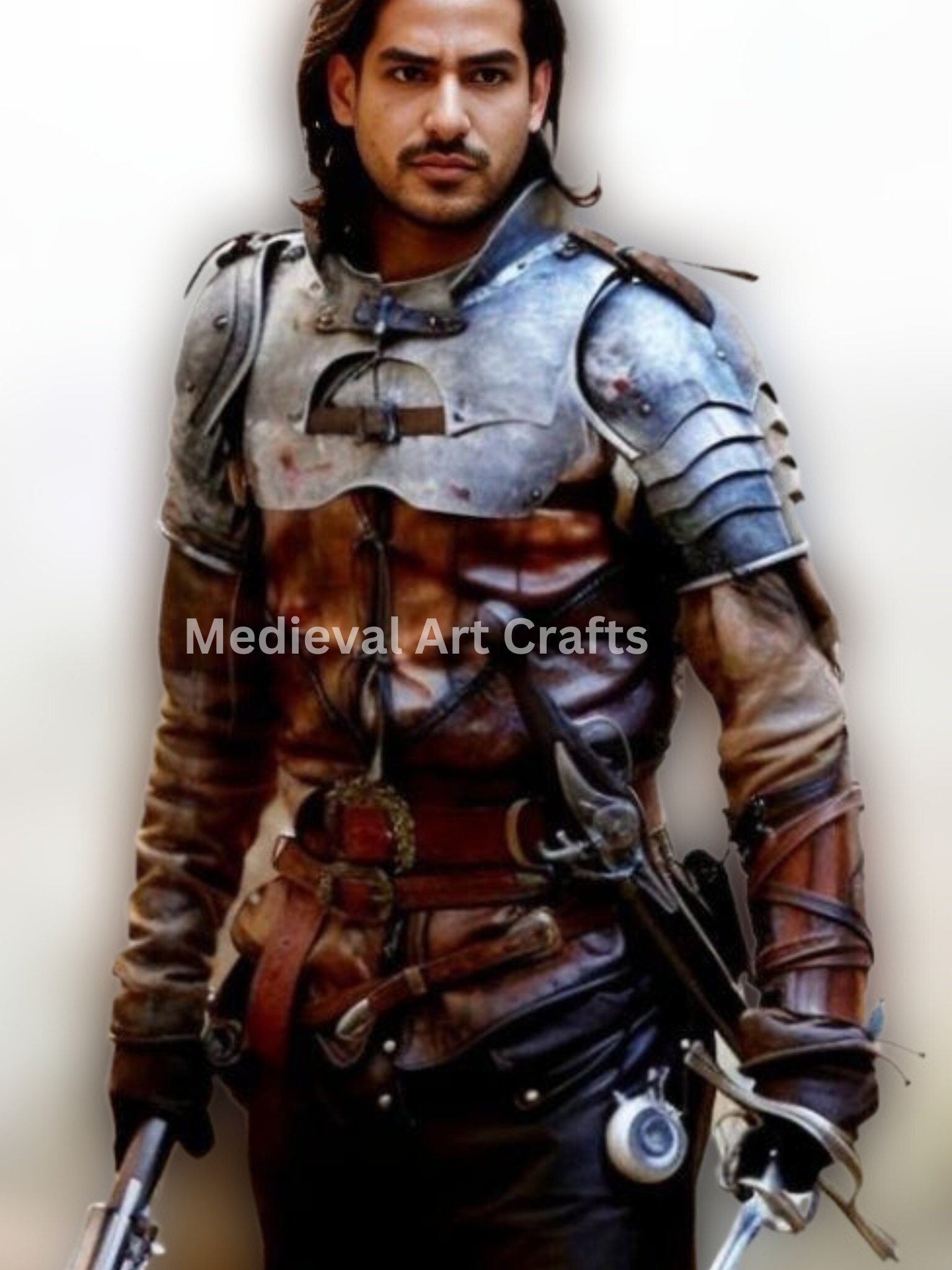 Medieval Knight Gorget&pouldron Armor Larp Armor Costume - Etsy