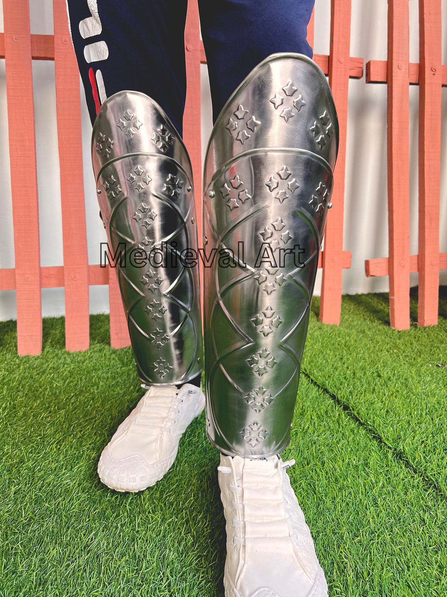 Medieval Greek Leg Guard Bracers Armor Larp Armor Cosplay - Etsy