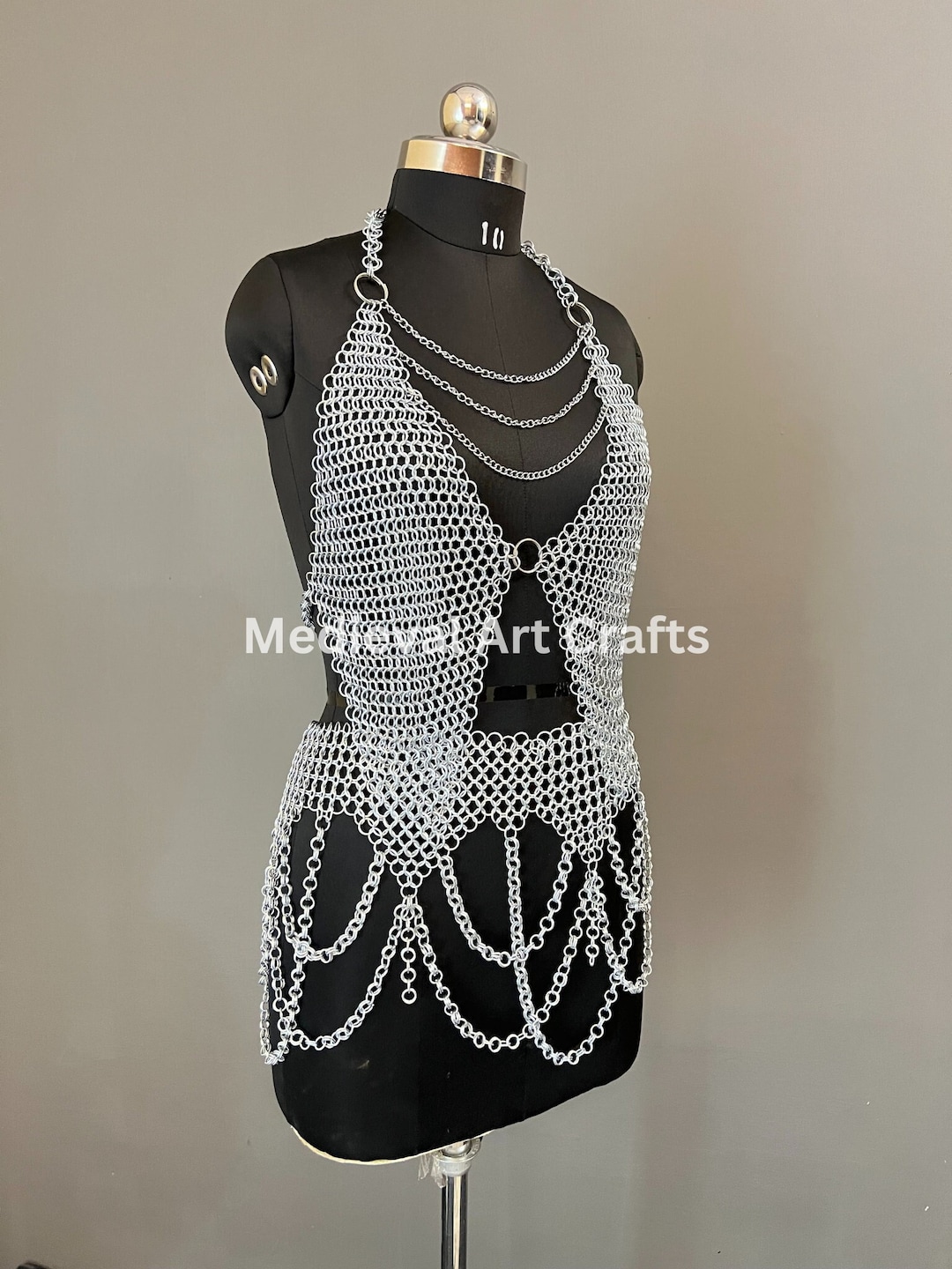 Medieval Chainmaile Top and Skirt, Chain Layers Top, Chainmail Body ...