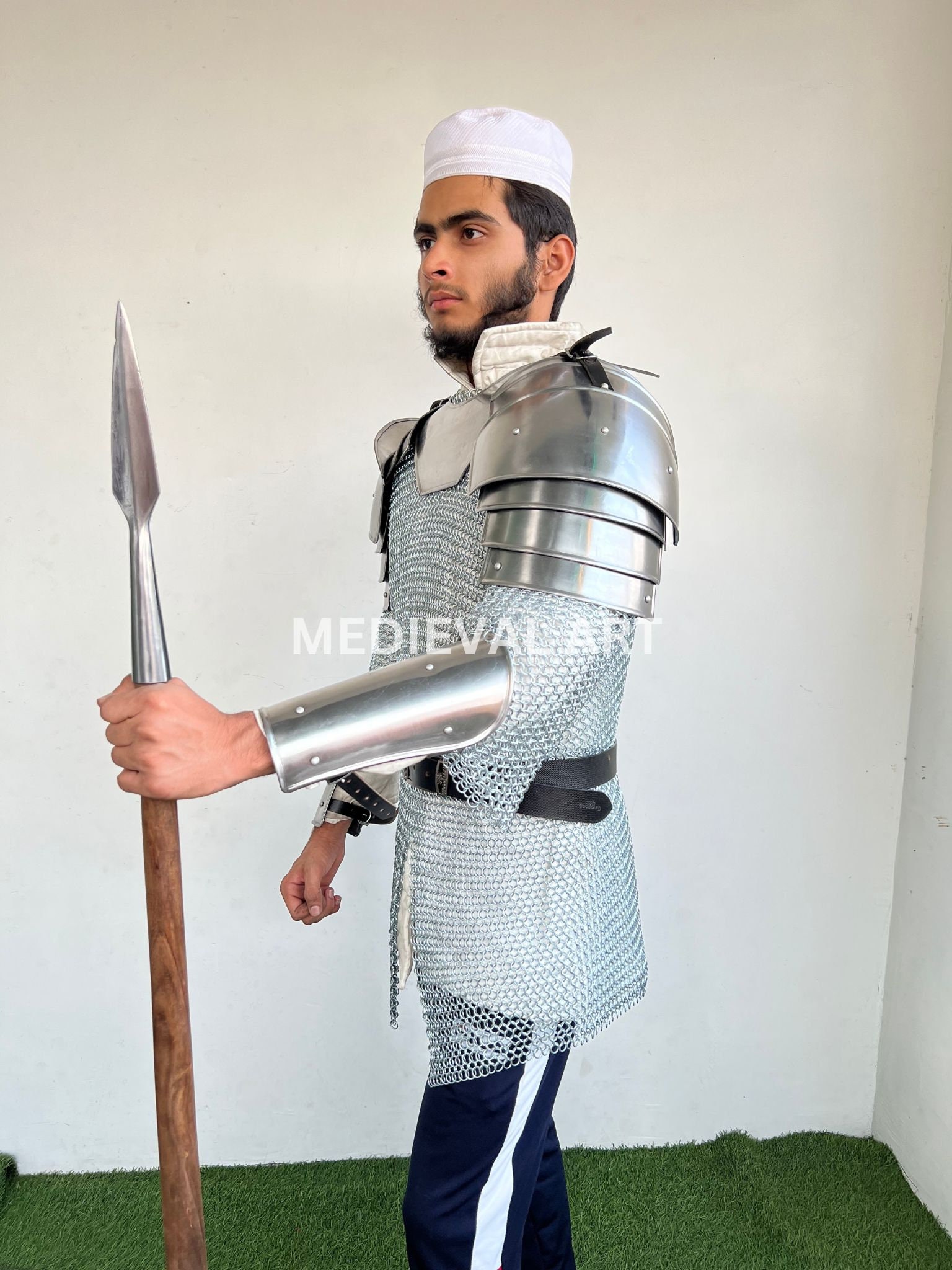 Medieval Pouldron Gorget Armor, Bracers Armor, Larp Armor, Cosplay ...