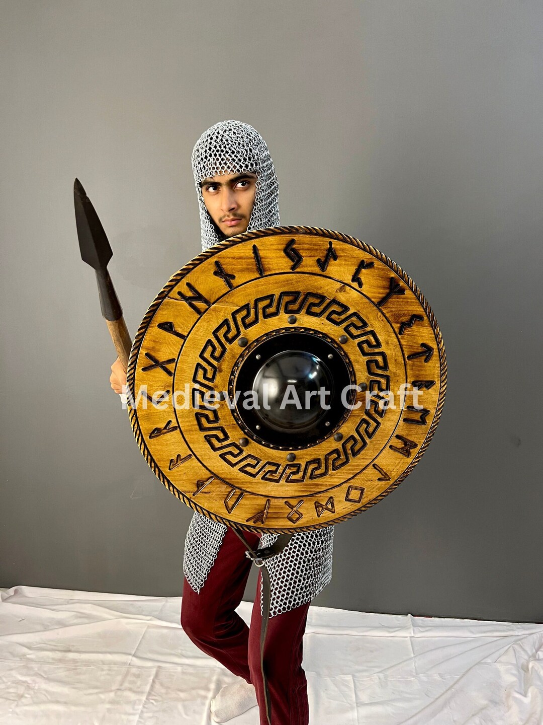 Medieval Viking Wooden Shield, Collectible Shield, Viking Larp Armor ...