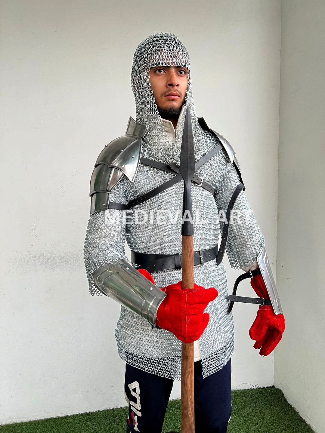 Medieval Shoulder Armor, , Pauldron & Bracer Armor, Larp Armor, Fantasy ...