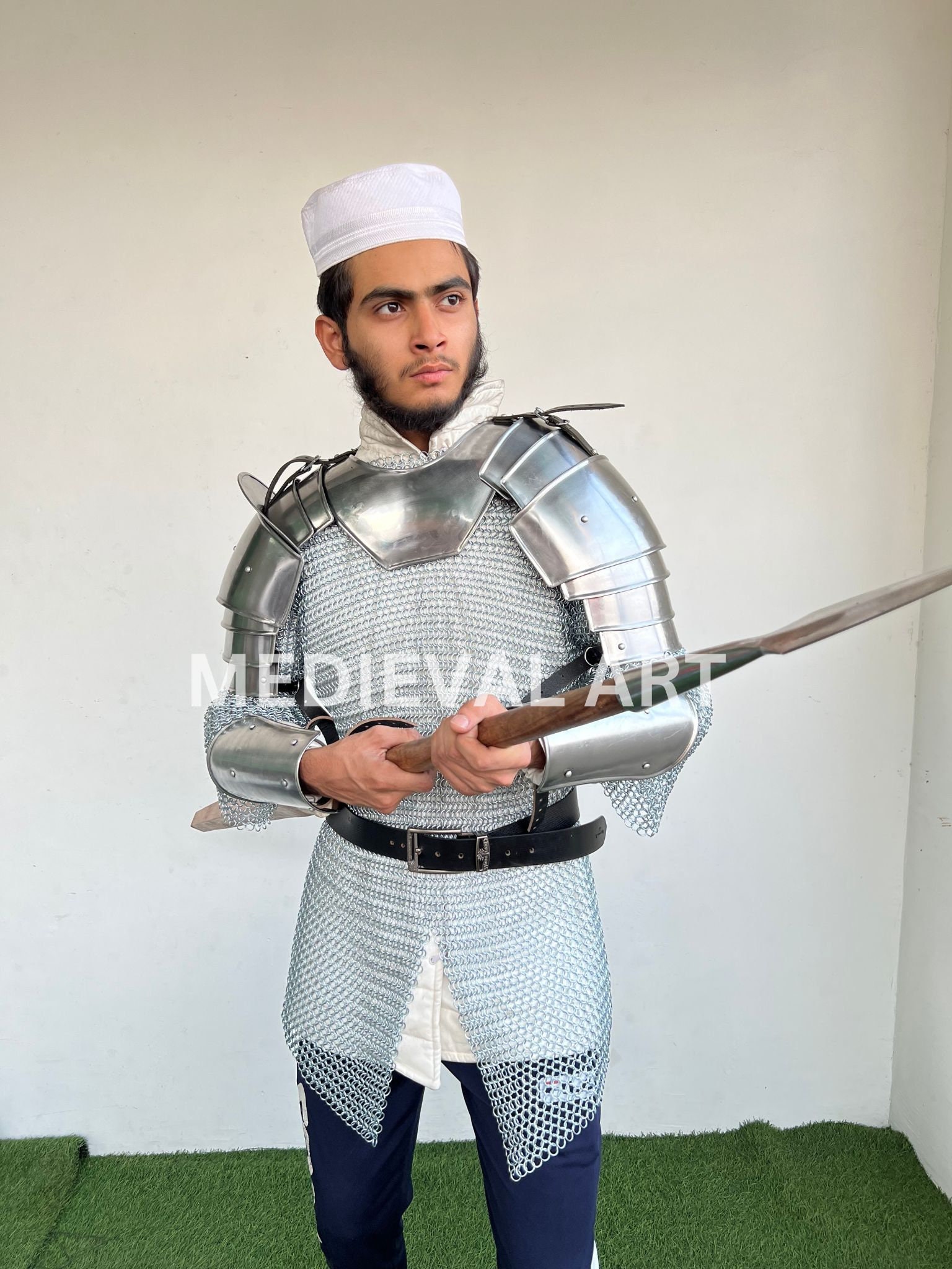 Medieval Pouldron Gorget Armor, Bracers Armor, Larp Armor, Cosplay ...