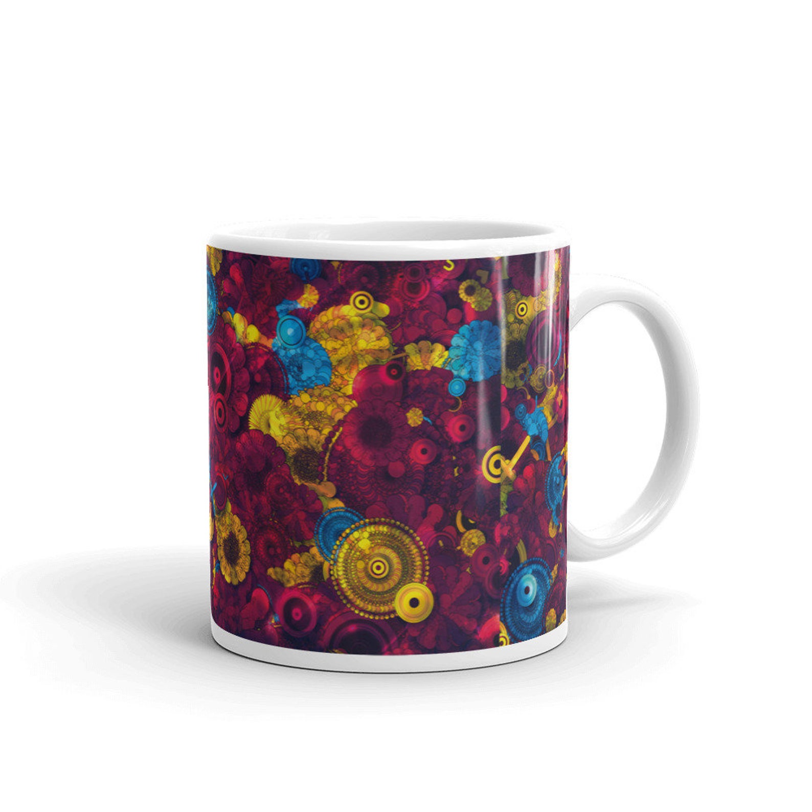 Flower Abstract Coffee Mugs - Etsy
