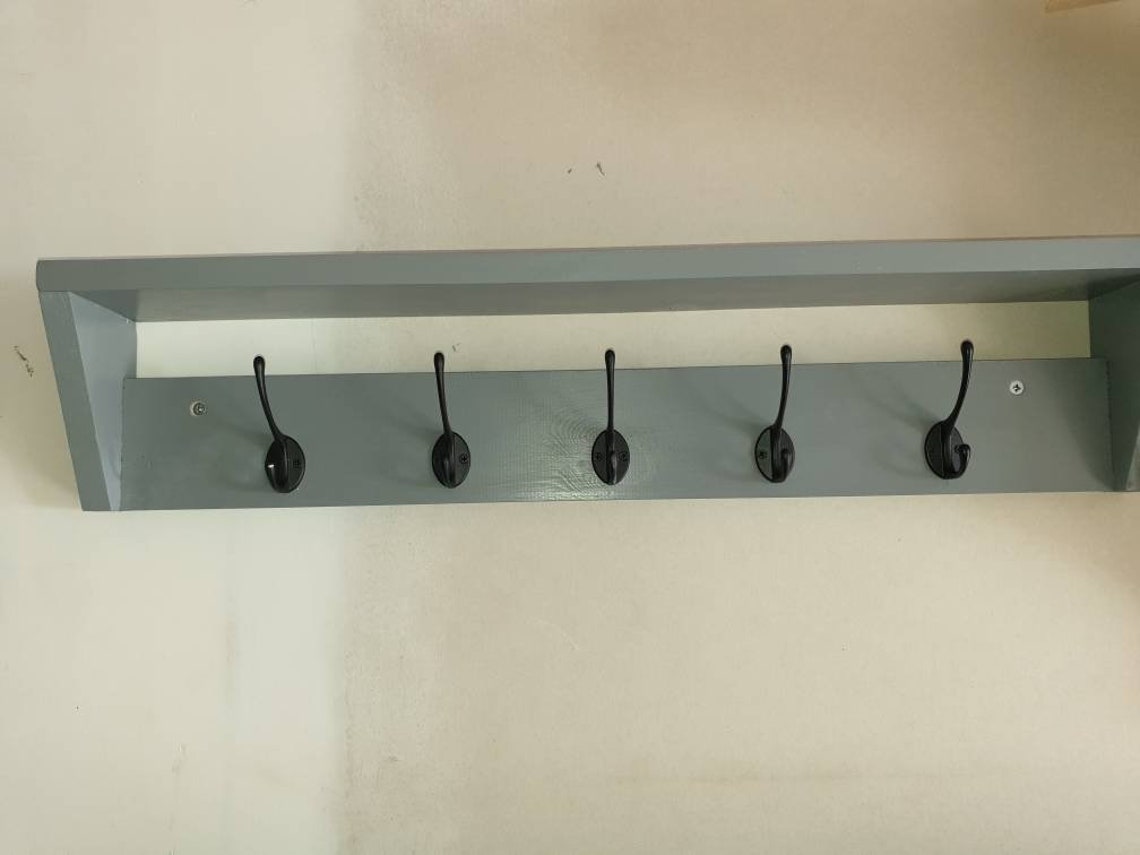 Coat Rack Coat Rack With Shelfhallway Coat Rack Shelf Grey - Etsy UK