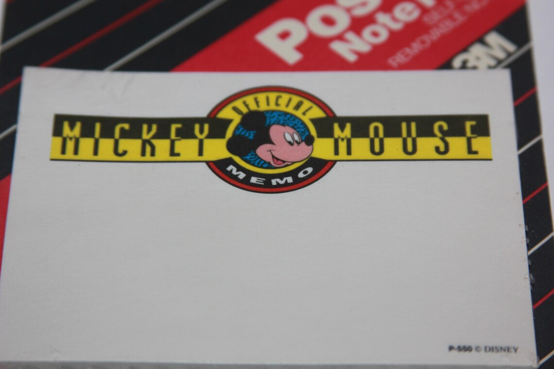 Vintage Disney Collectible Mickey Mouse Post-it Note Pad 40 - Etsy