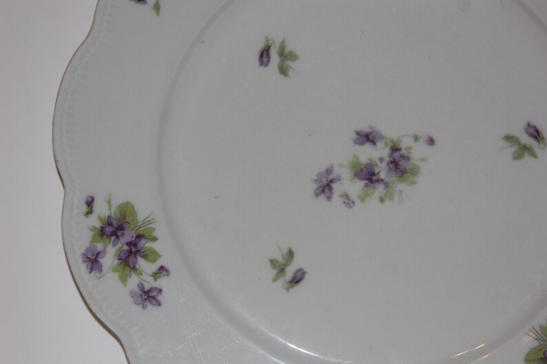 Vintage BBF Vierzon Austria China Plate Spring Purple Flower Vintage ...