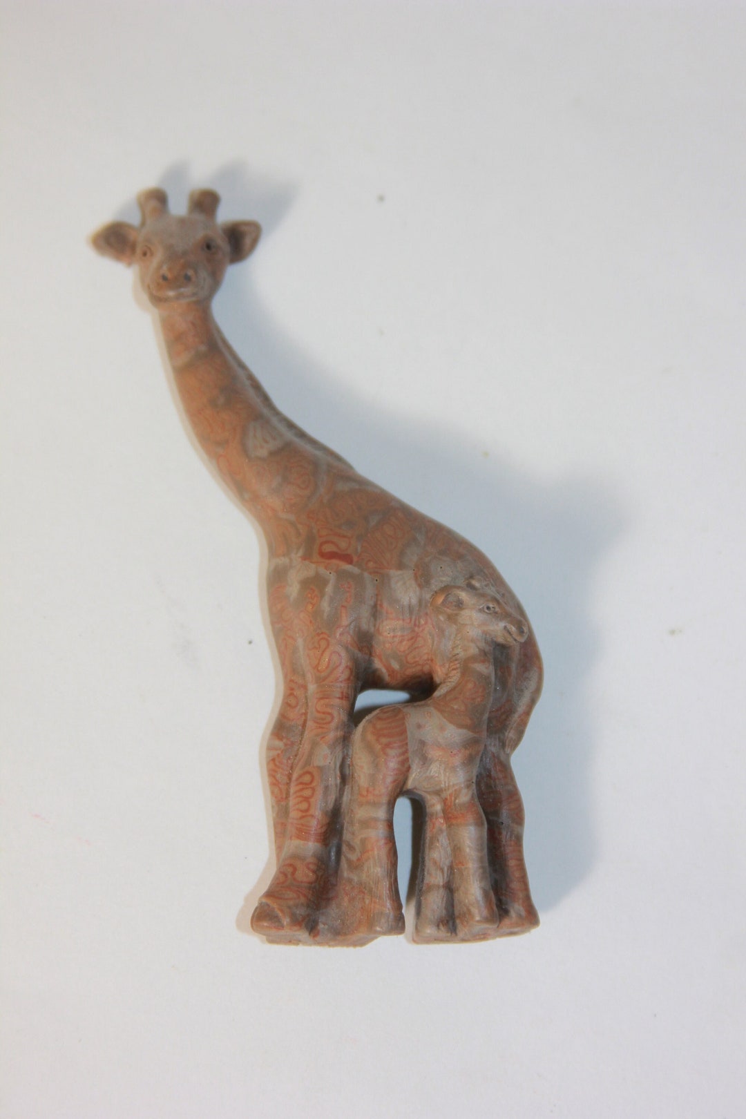 Vintage Giraffe Fridge Animal Magnets Clay Critters Kitchen ...