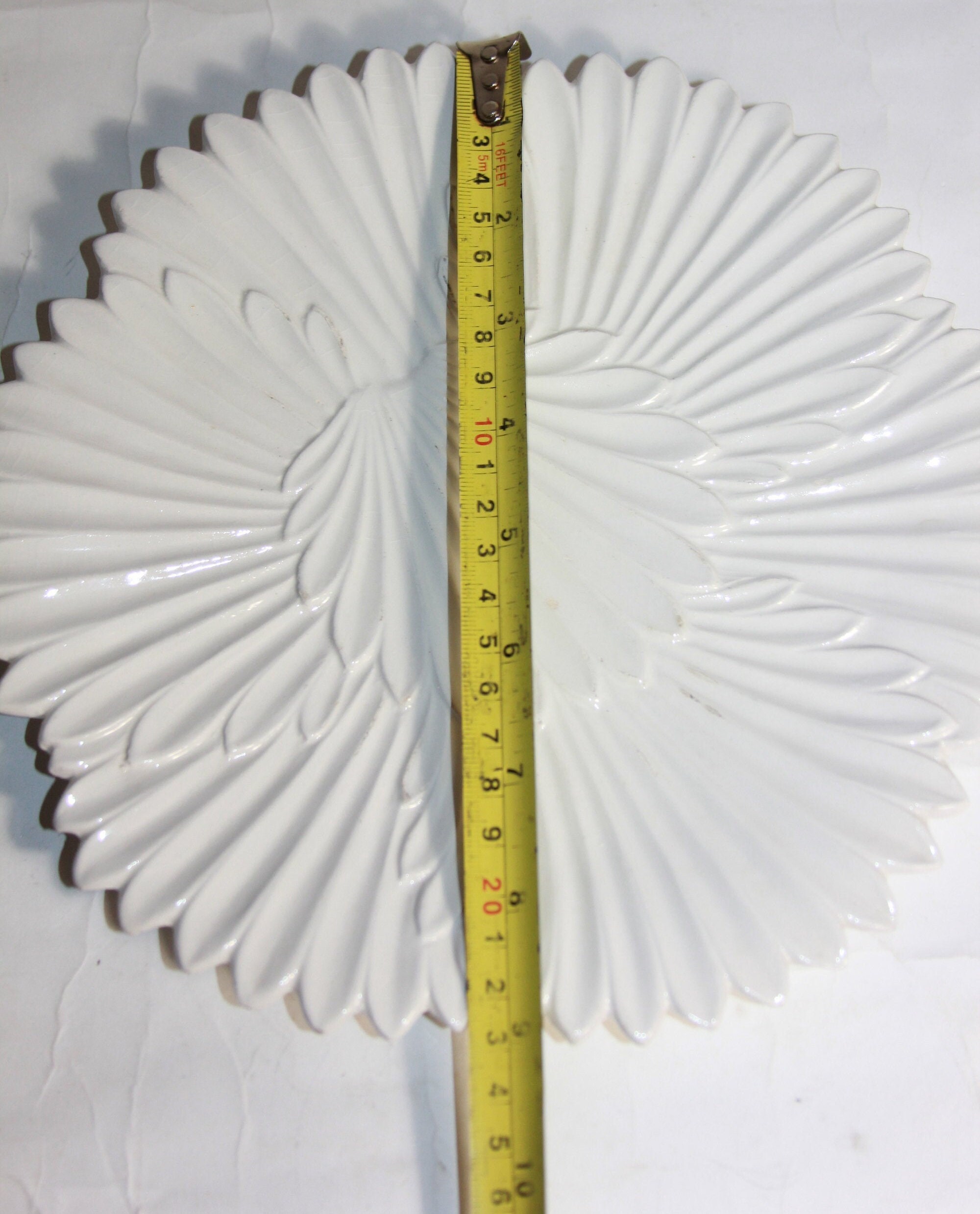 6 Vintage Italian white SaIad Plates Shell Design 9 | Etsy