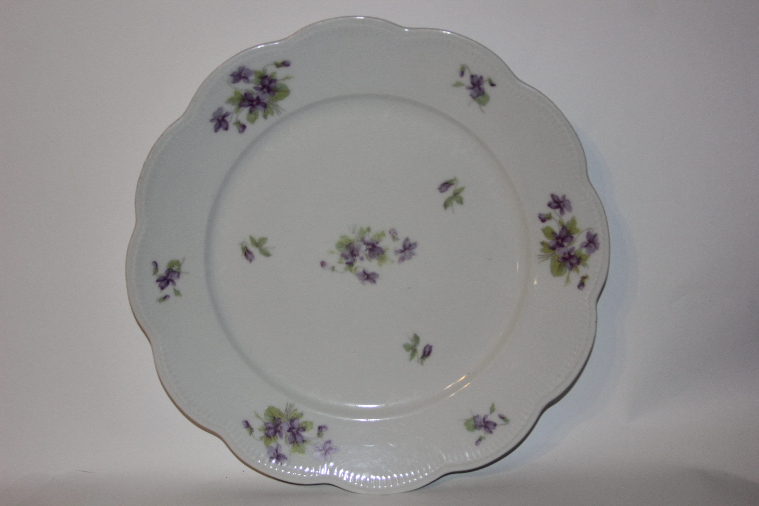 Vintage BBF Vierzon Austria China Plate Spring Purple Flower - Vintage ...