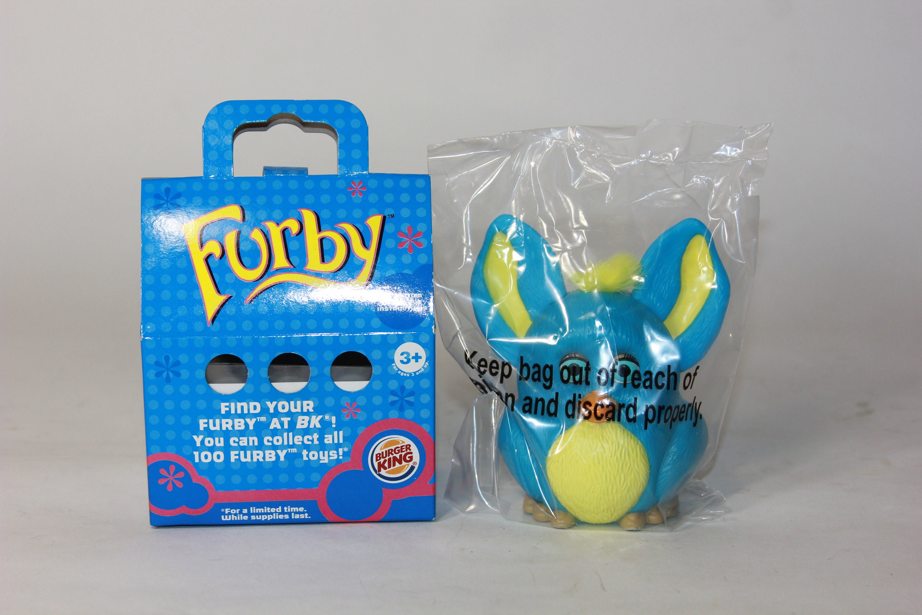 Hasbro Furby Burger King Kids Meal Toy NIP, Blue With Yellow Hair Furby ...